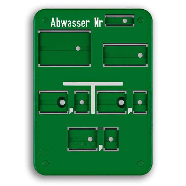 Kunststoffschild Abwasser nach DIN 4068 - Franken Plastik